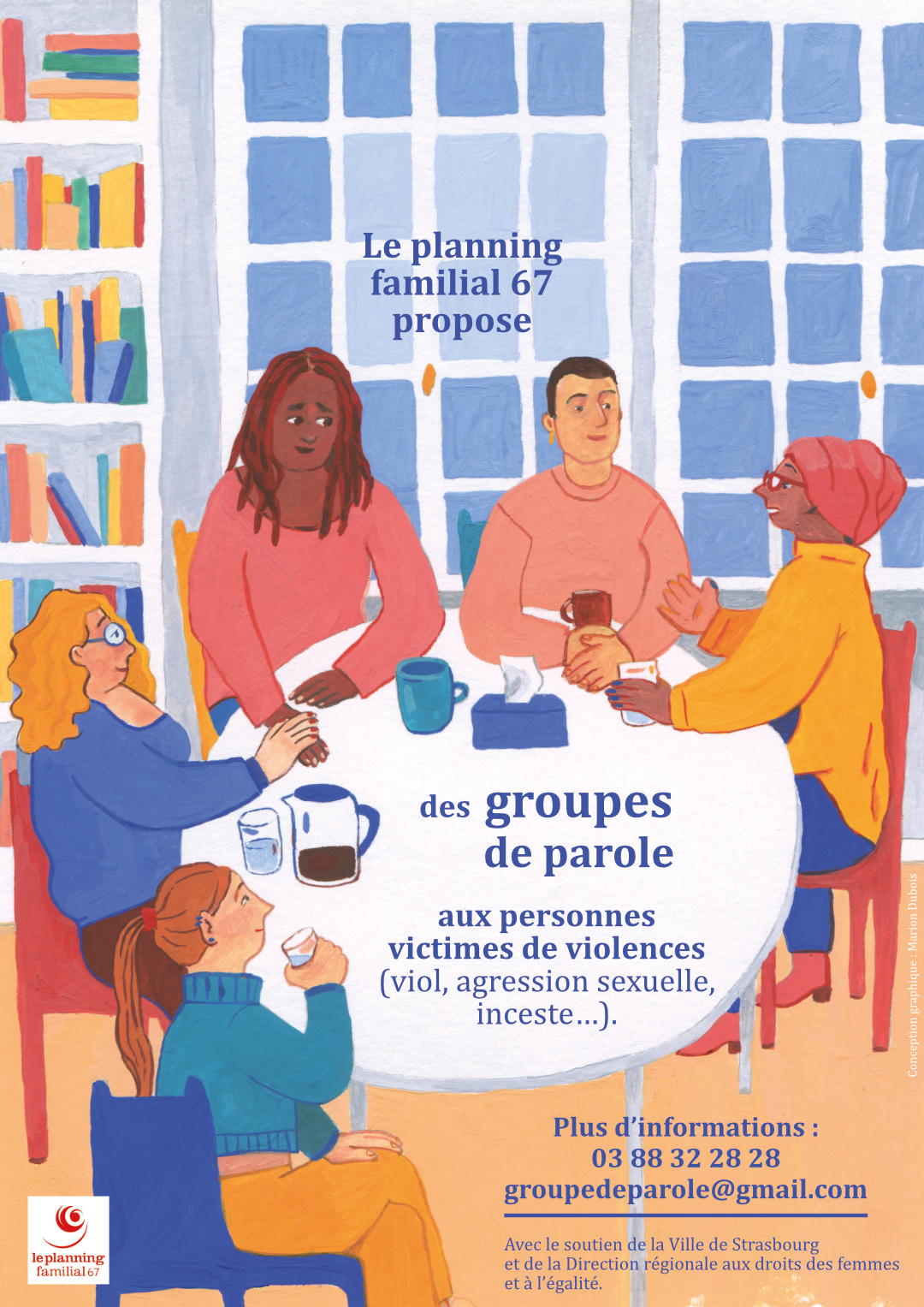Le Planinng familial 67 – Affiche pour les groupes de parole | Marion Dubois